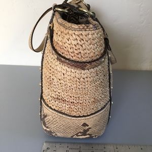 Coach | Bags | Coach Python Straw Natalie Tote | Poshmark